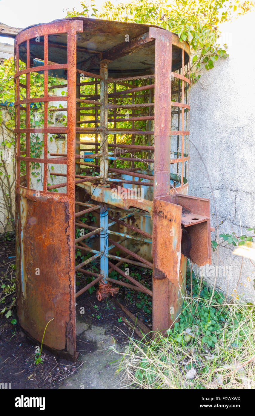 Derelict rusting turnstile of the Aust Ferry Stock Photo - Alamy