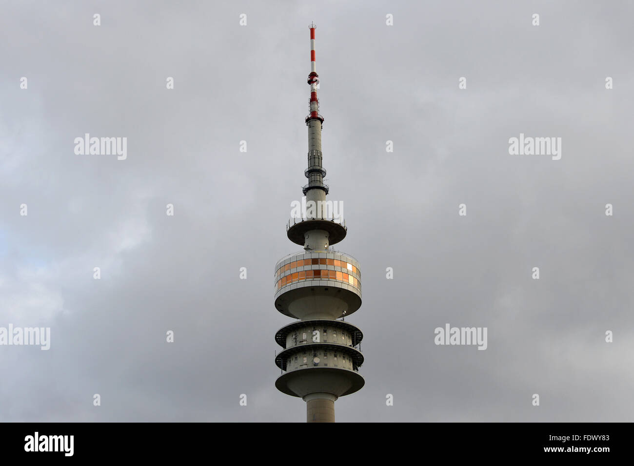 Muenchen, Germany, the top of the Olympic Tower Stock Photo - Alamy