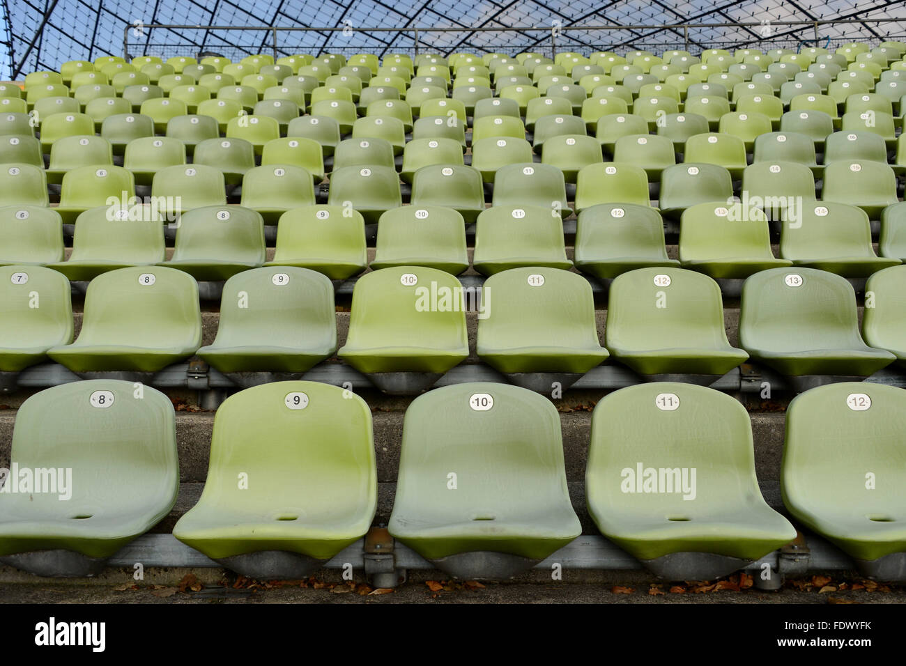 Muenchen, Germany, seats at the Olympic Stadium Stock Photo - Alamy