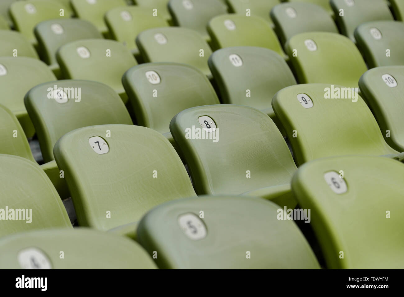 Muenchen, Germany, seats at the Olympic Stadium Stock Photo - Alamy