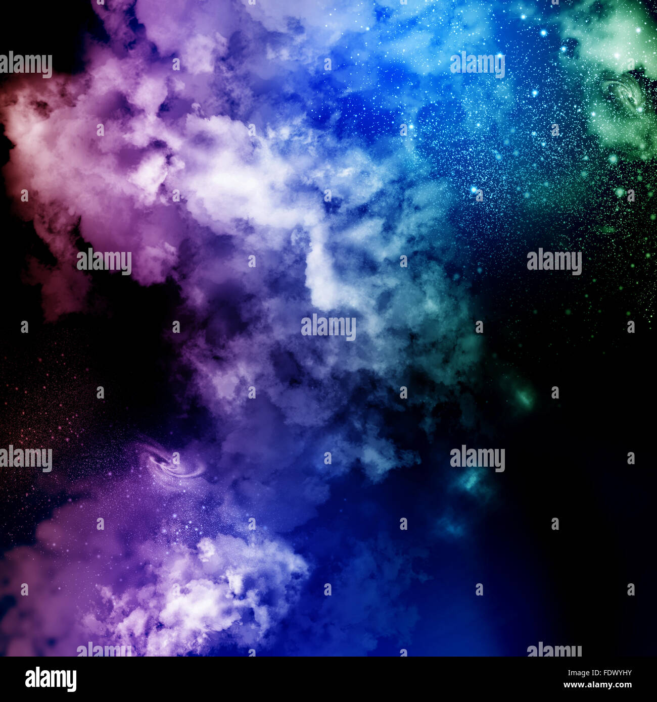 Cosmic clouds of mist on bright colorful backgrounds Stock Photo - Alamy