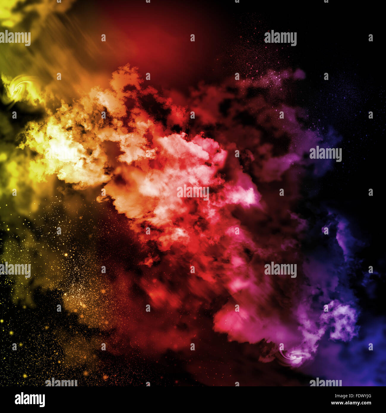 Cosmic clouds of mist on bright colorful backgrounds Stock Photo - Alamy