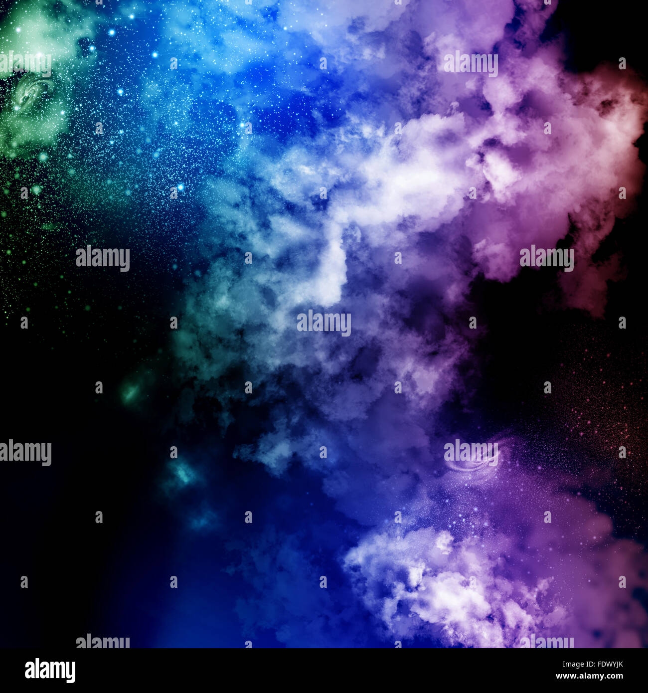 Cosmic clouds of mist on bright colorful backgrounds Stock Photo - Alamy