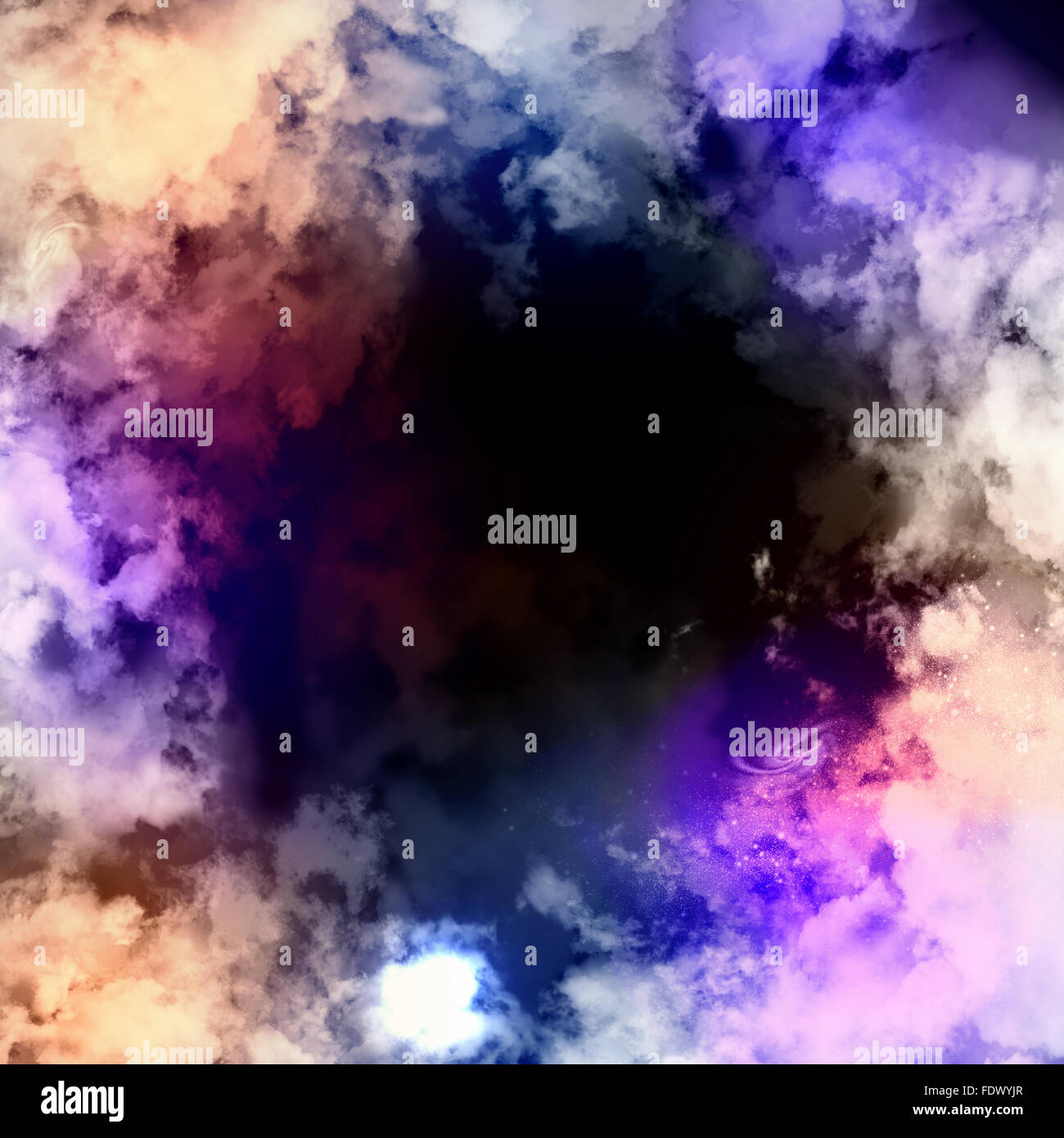 Cosmic clouds of mist on bright colorful backgrounds Stock Photo - Alamy