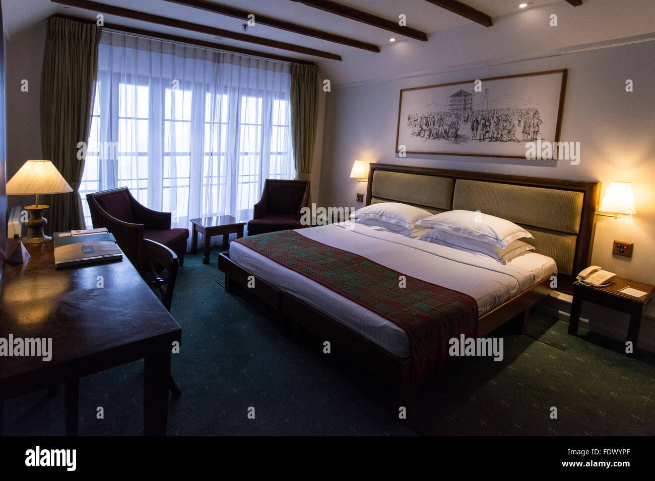 One of the 54 bedrooms at the 4-stars Heritance Tea Factory hotel. The ...