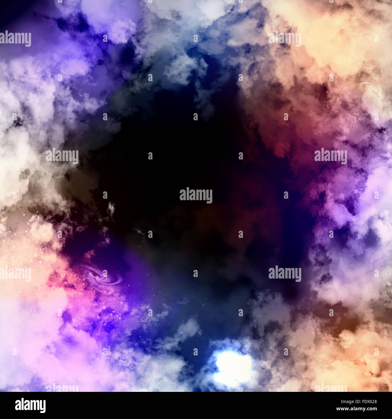 Cosmic clouds of mist on bright colorful backgrounds Stock Photo - Alamy