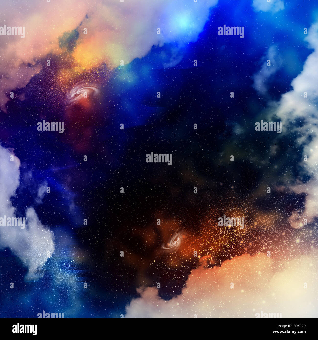 Cosmic clouds of mist on bright colorful backgrounds Stock Photo - Alamy
