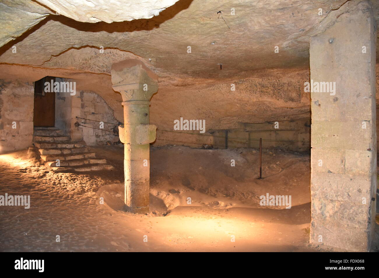 Catacombs of the Eglise Monolithe in Saint Emilion (Gironde, 33) France ...