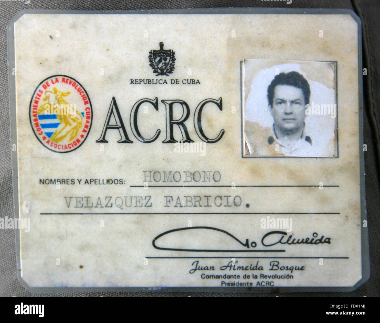 Membership card to the Association of Combatants of the Revolution of ...