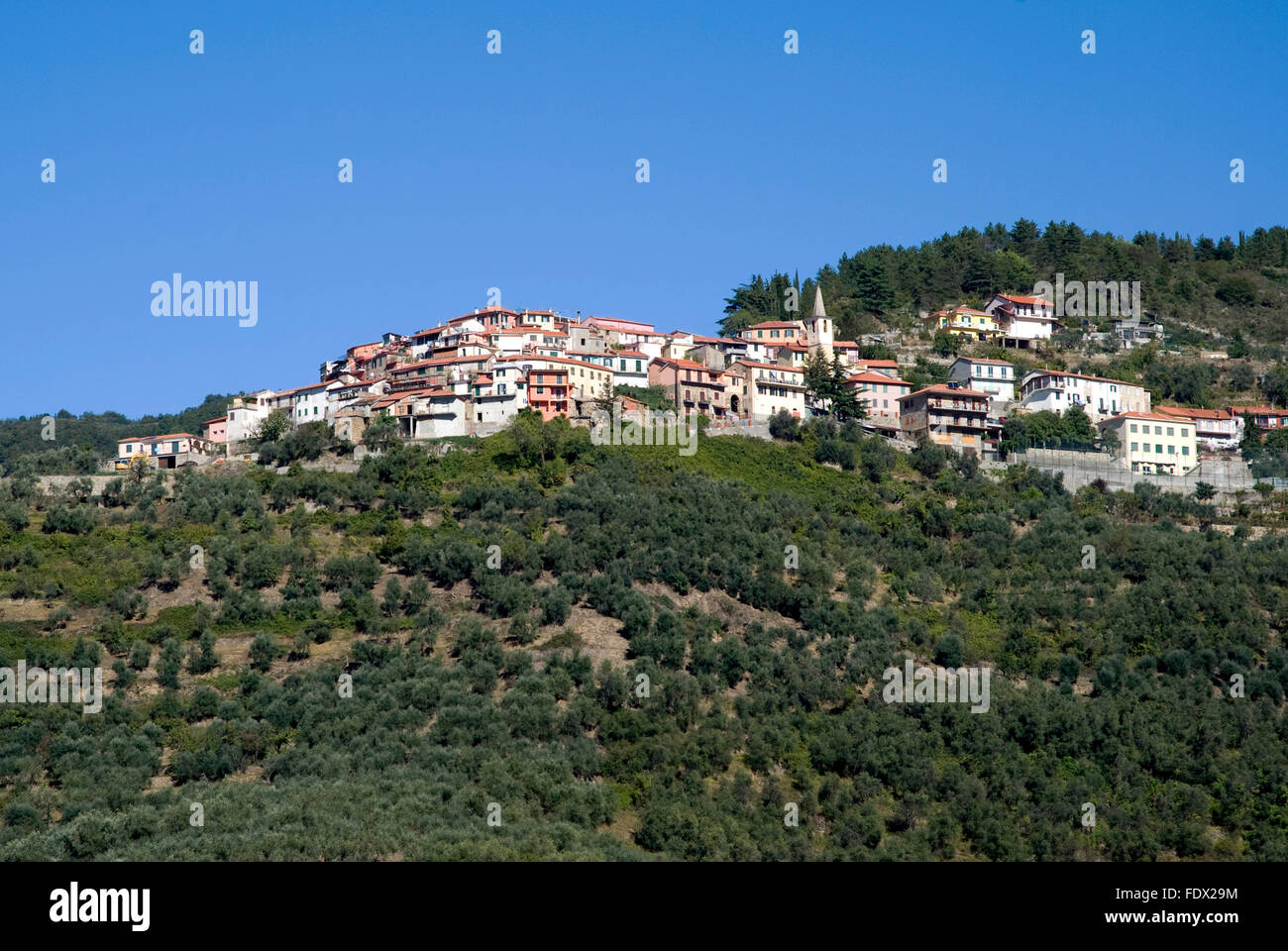 The ancient village in Liguria region of Italy Stock Photo - Alamy