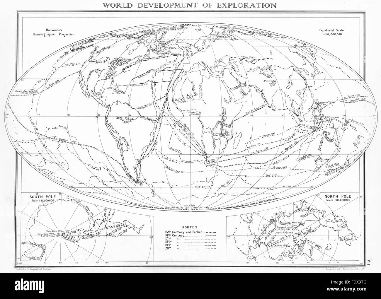 North and south pole map hi-res stock photography and images - Alamy