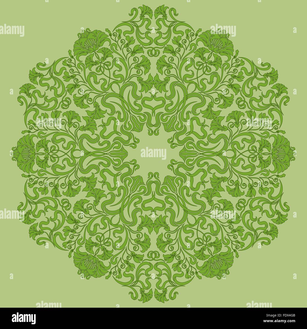 ornamental round lace pattern, circle background Stock Vector Image ...