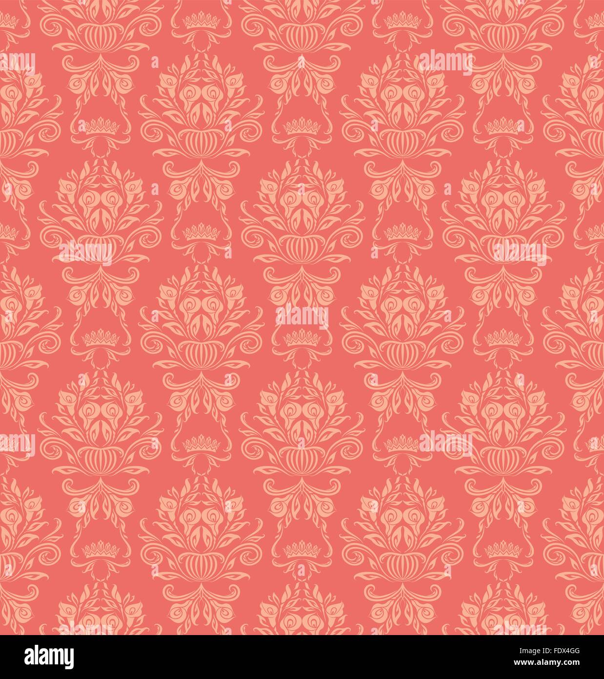 damask seamless floral pattern Stock Vector Image & Art - Alamy