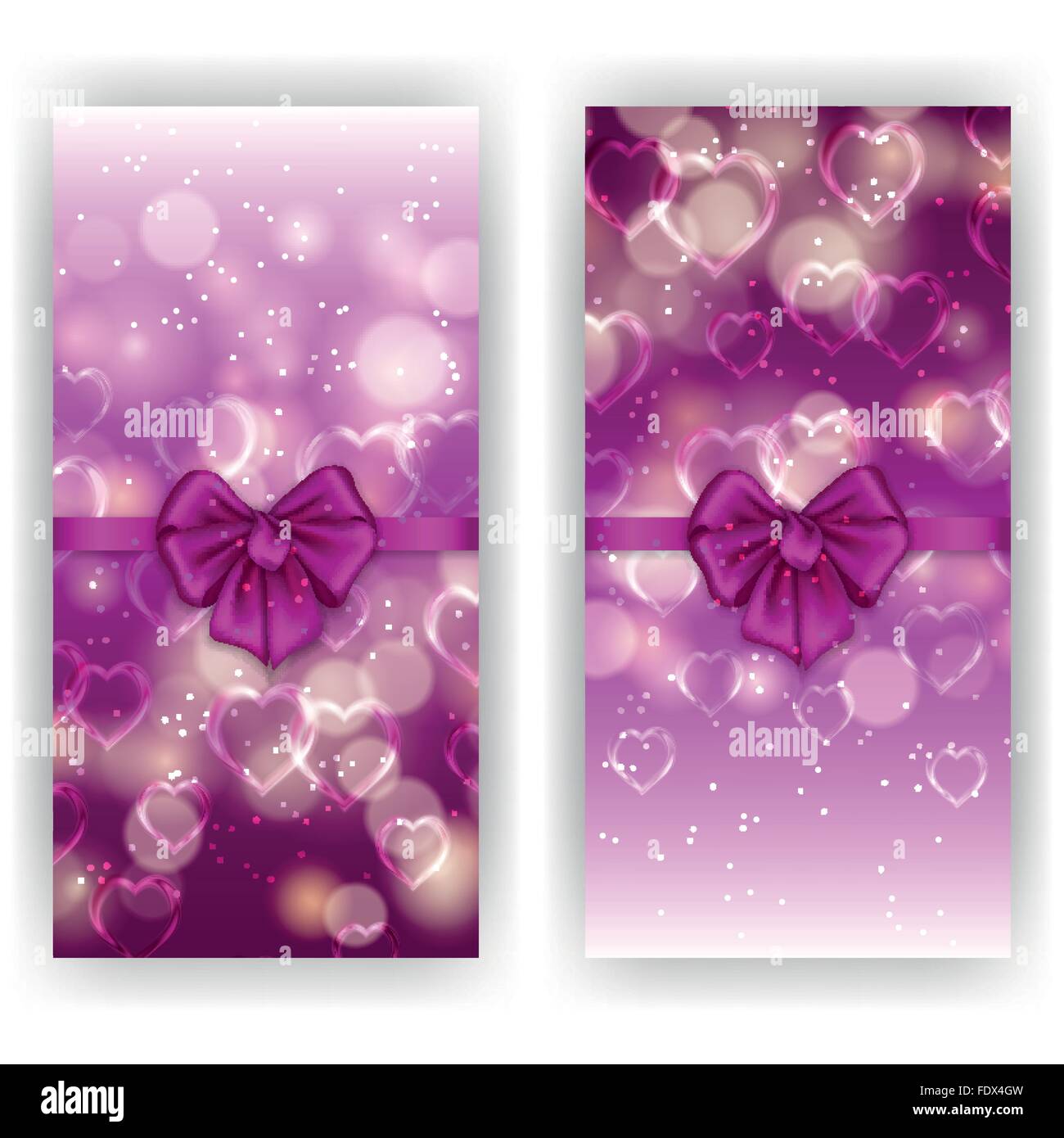 Magic light hearts bokeh Stock Vector Images - Alamy