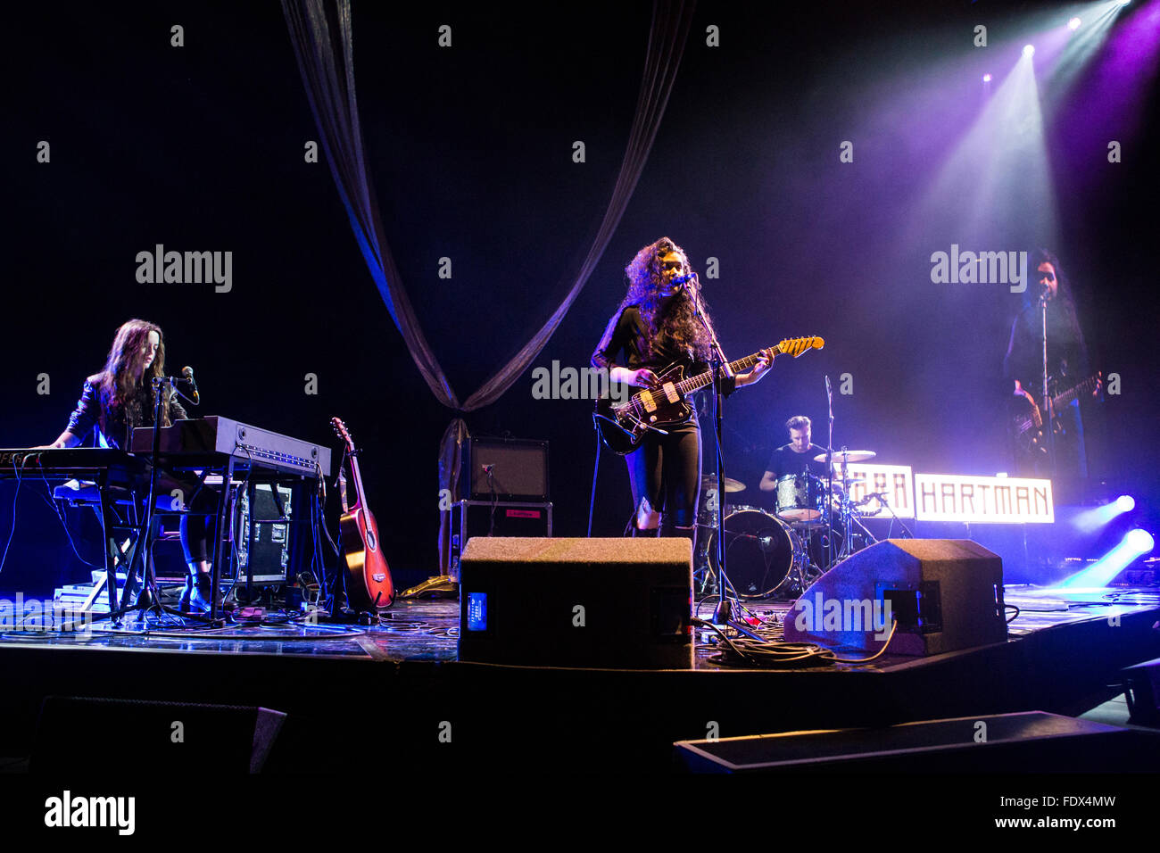 Milan Italy. 01th February 2016. The German pop singer Sara Hartman ...