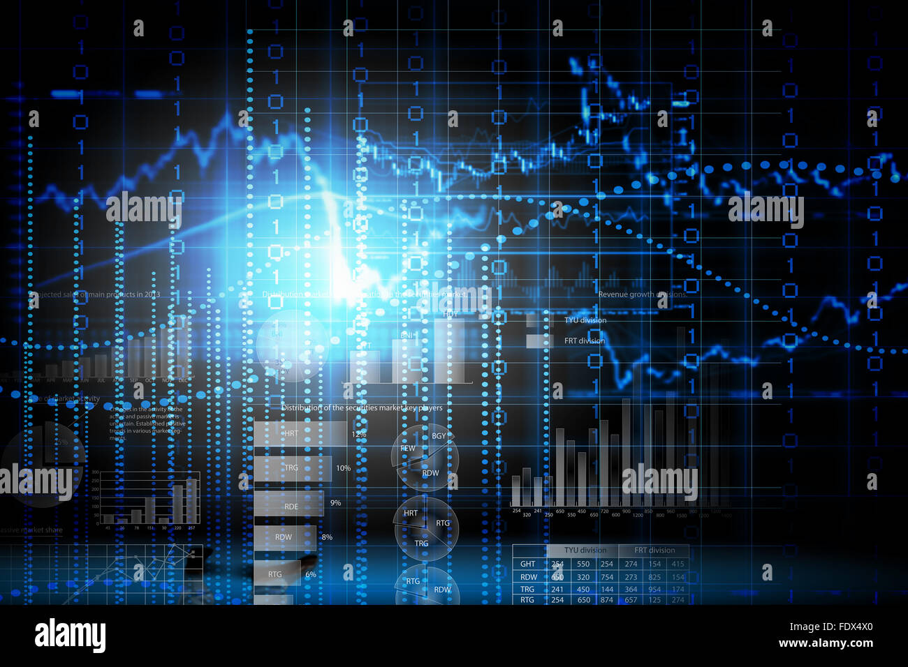 Abstract high tech background with graphs and diagrams Stock Photo - Alamy