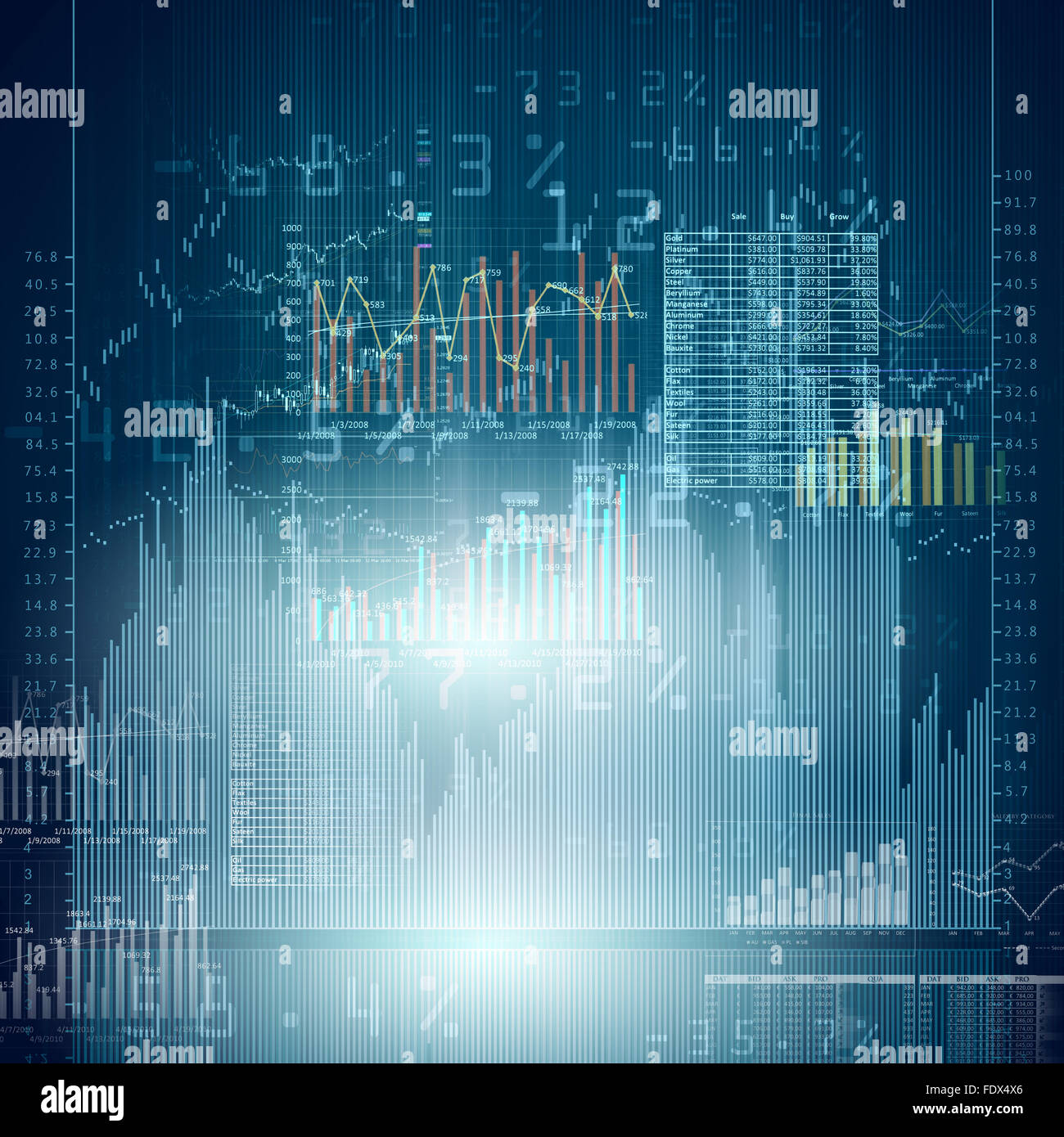 Abstract high tech background with graphs and diagrams Stock Photo - Alamy