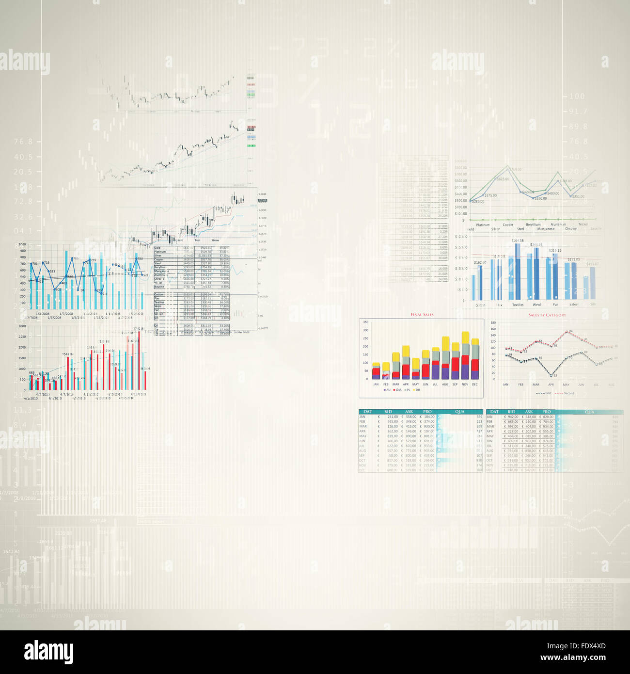 Abstract high tech background with graphs and diagrams Stock Photo - Alamy