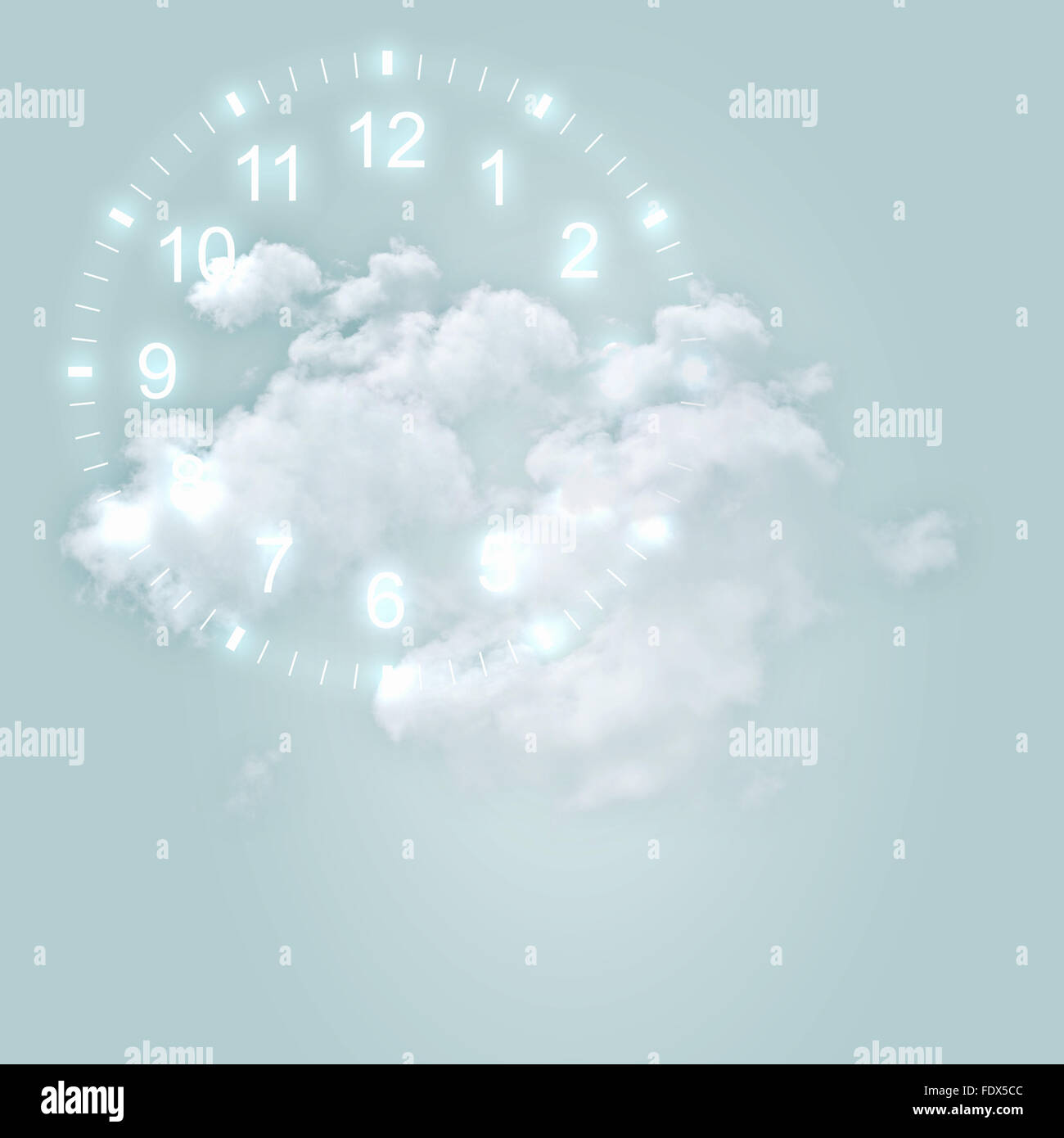 Abstract light blue background with various objects Stock Photo - Alamy