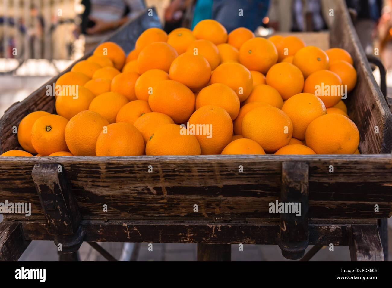 Oranges in cart hi-res stock photography and images - Alamy