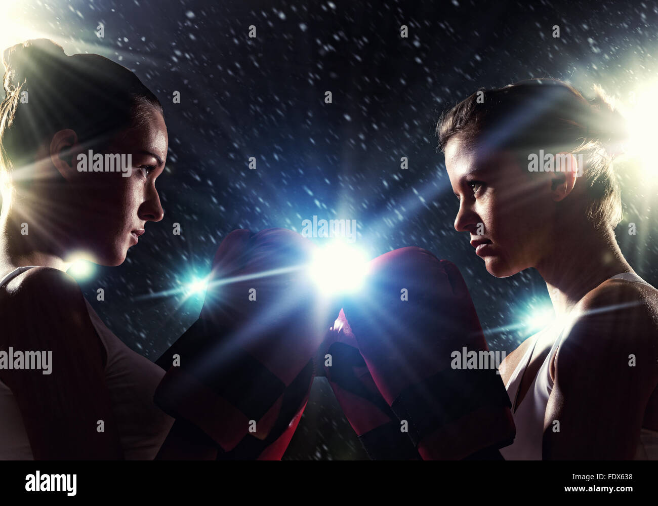 Two women fight in ring hi-res stock photography and images - Alamy