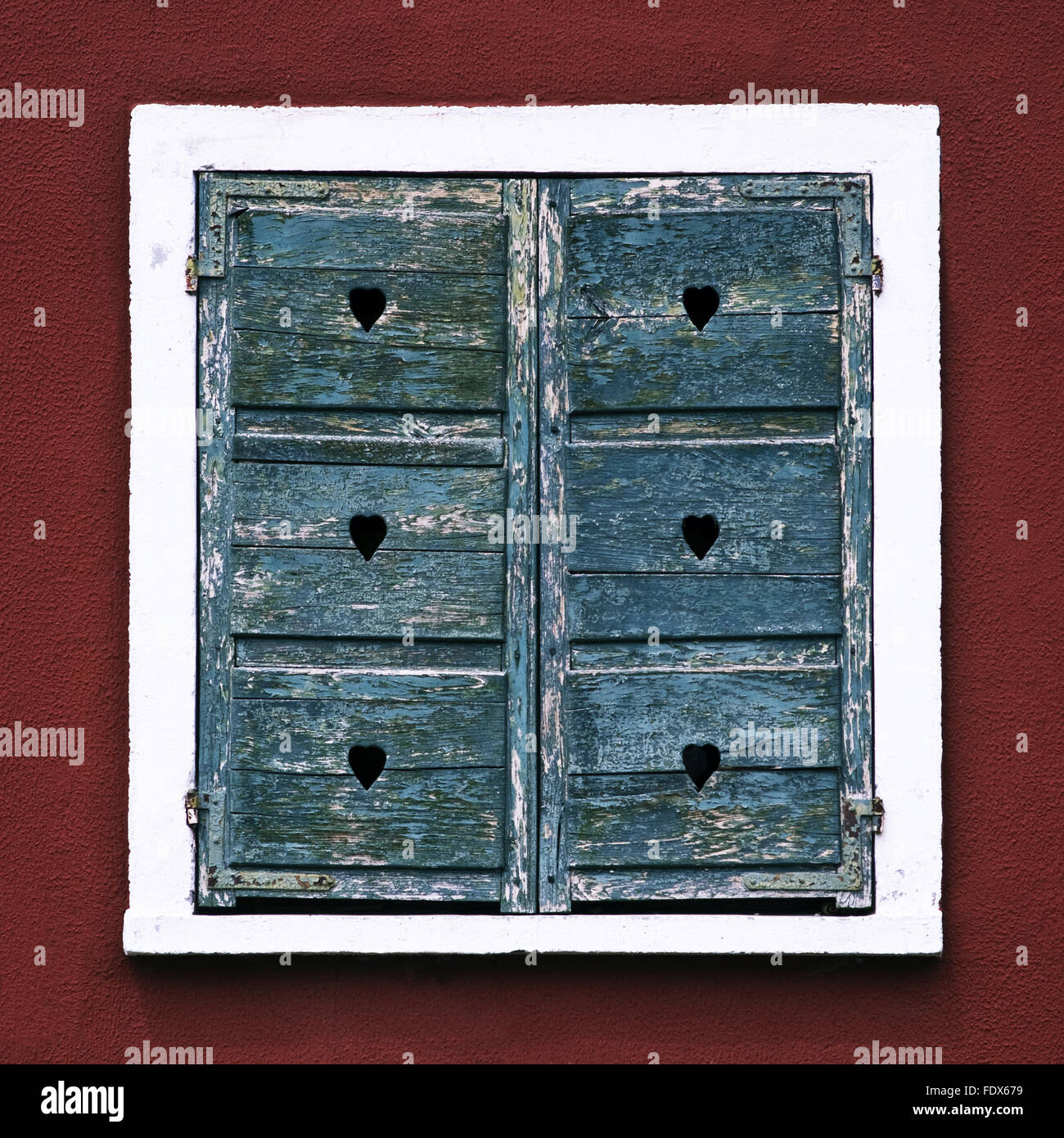 Traditional rustic wooden shutters Stock Photo - Alamy