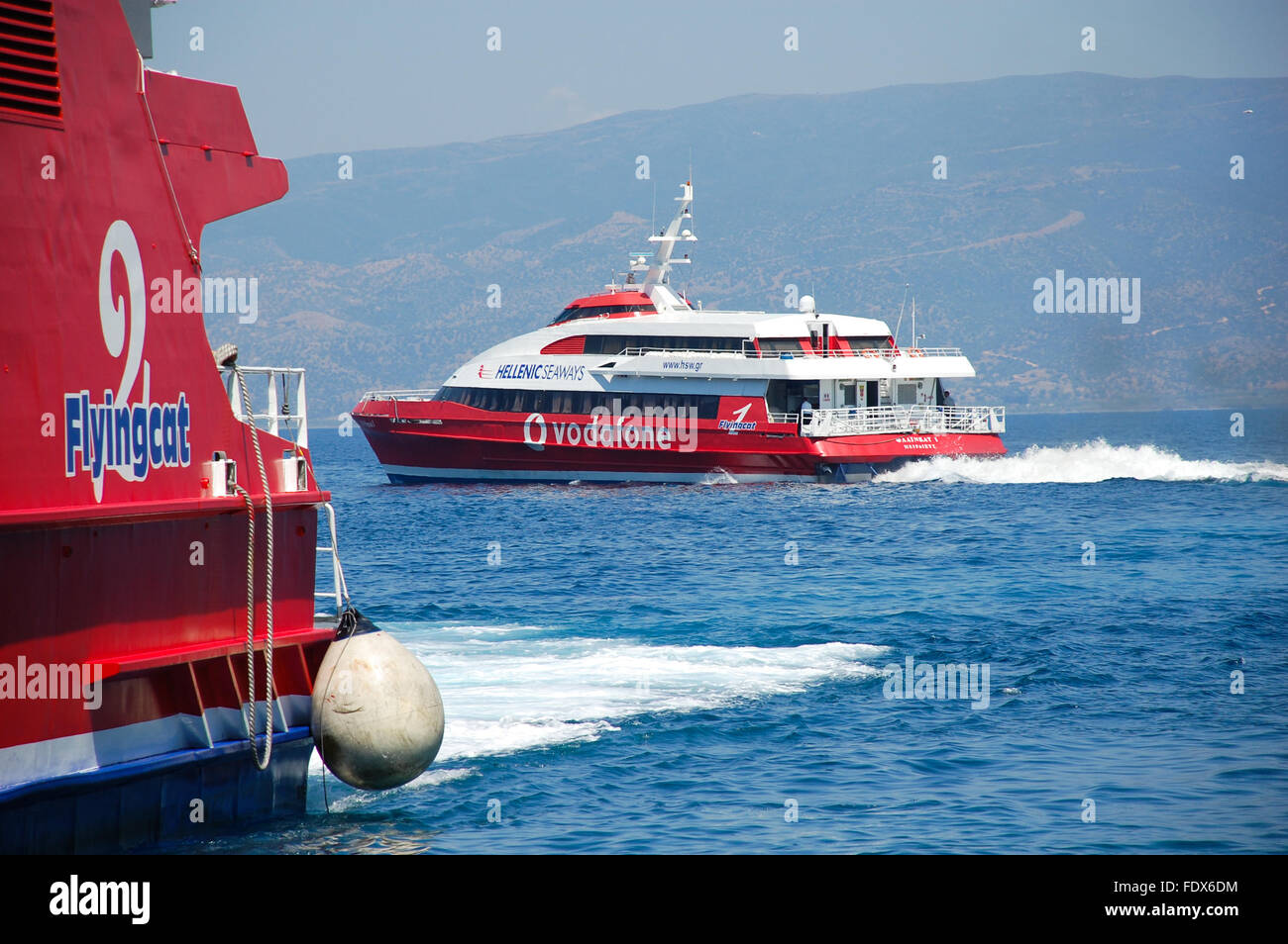 Greek passenger boat hi-res stock photography and images - Alamy