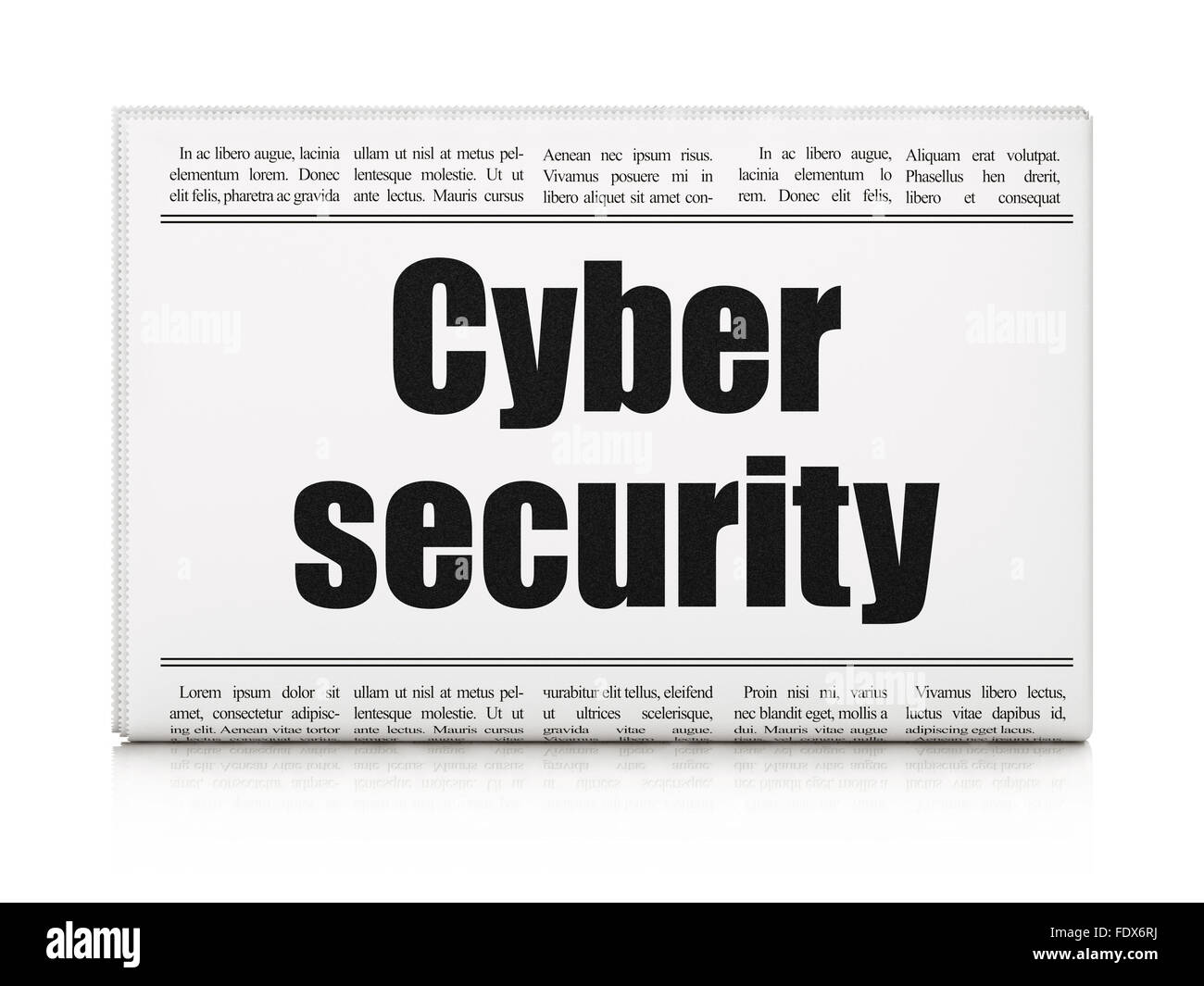 Safety concept: newspaper headline Cyber Security Stock Photo - Alamy