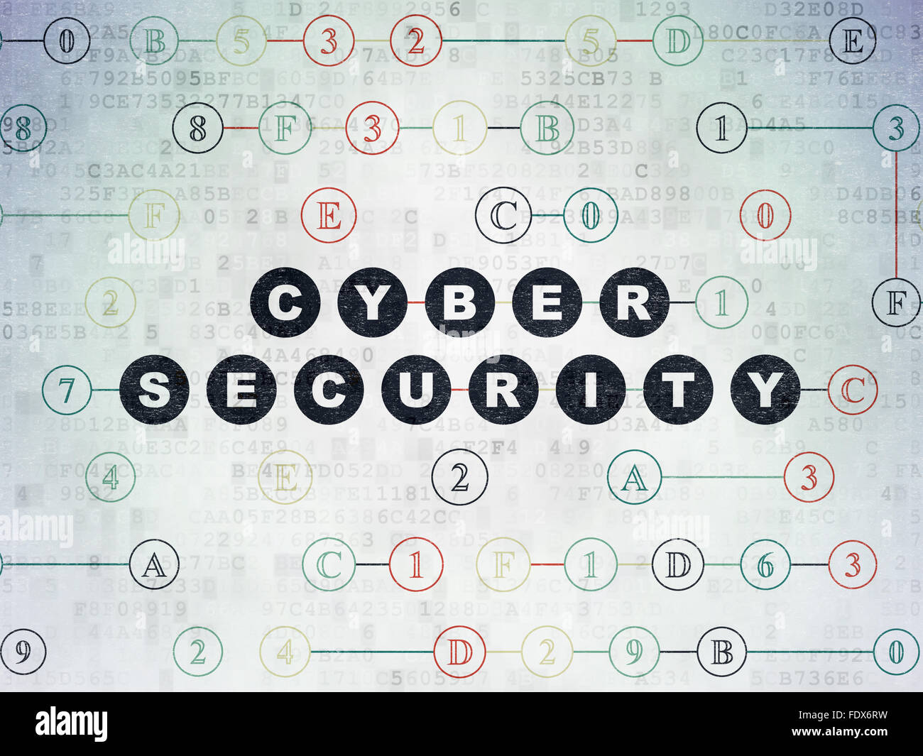 Privacy concept: Cyber Security on Digital Paper background Stock Photo ...