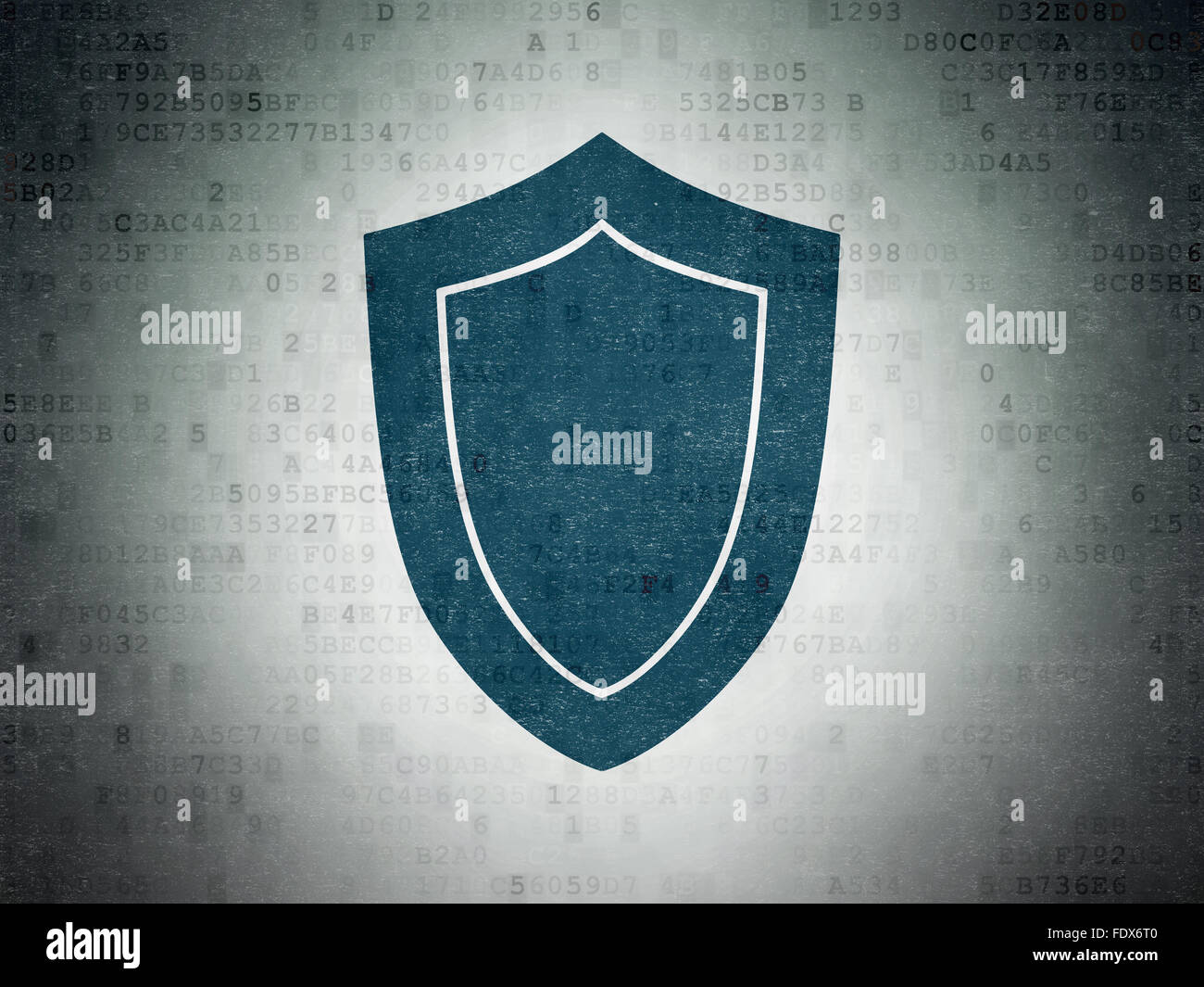 Security concept: Shield on Digital Paper background Stock Photo - Alamy