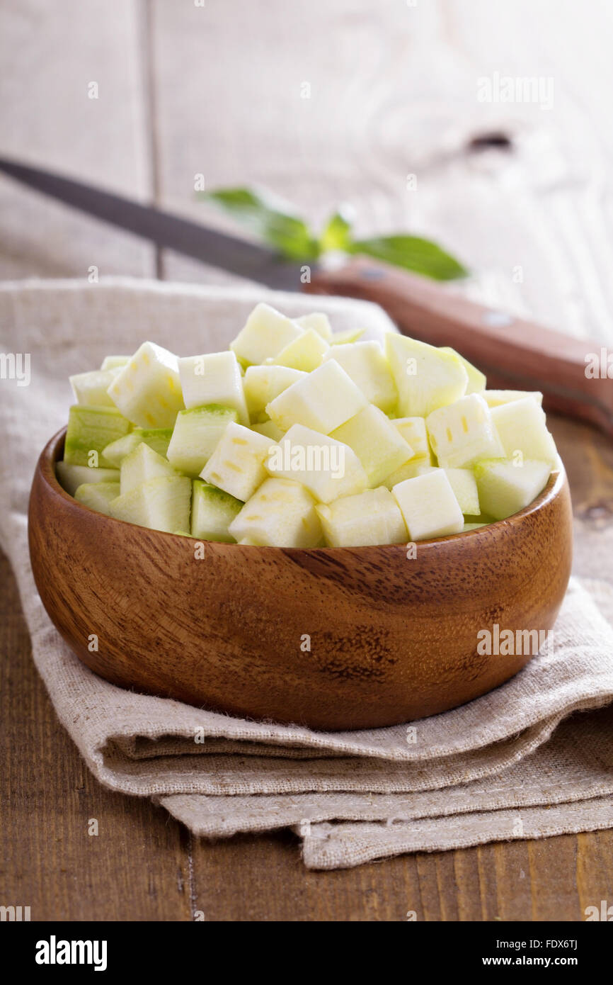 Courgette cubes hi-res stock photography and images - Alamy