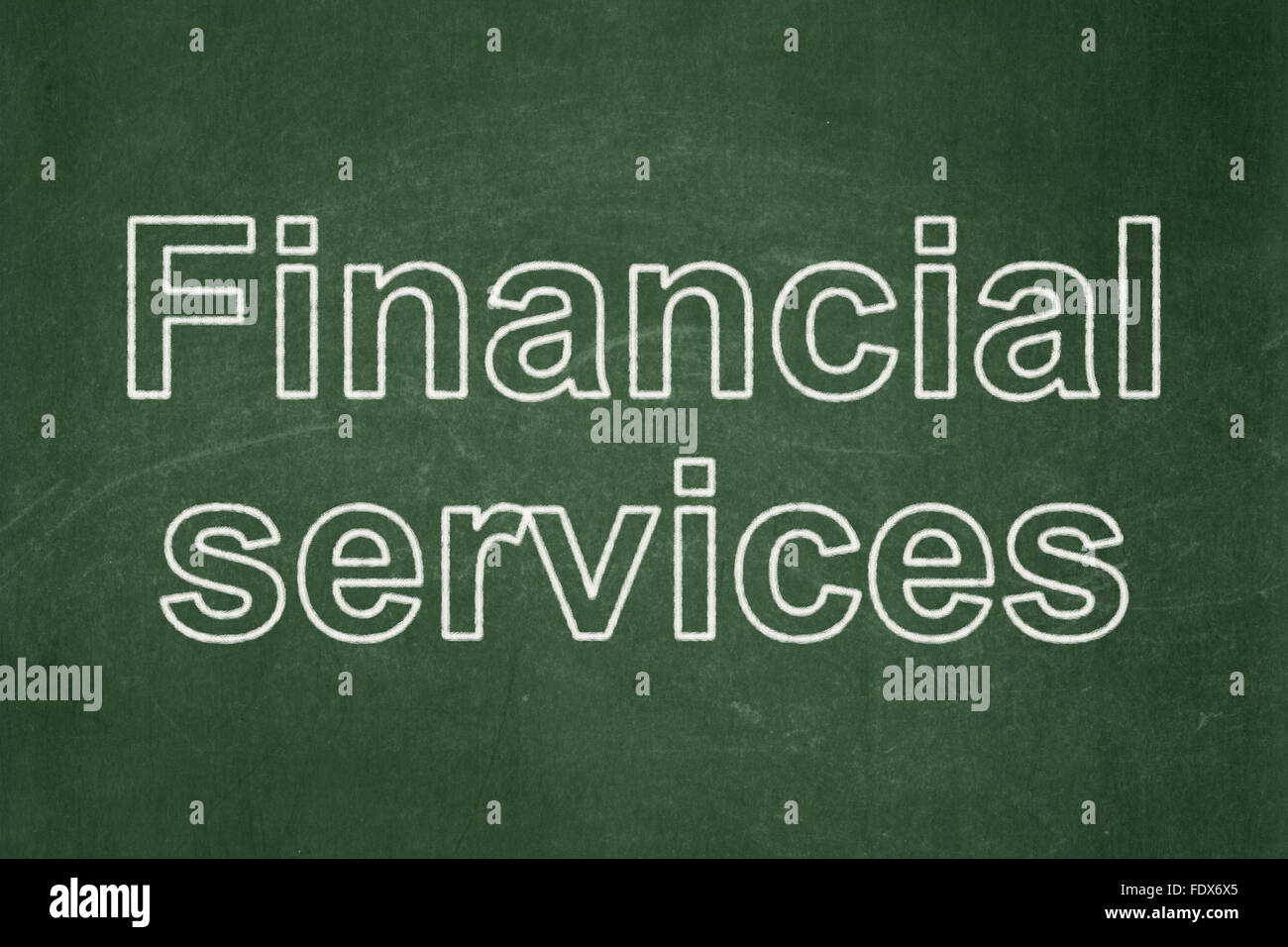 Money concept: Financial Services on chalkboard background Stock Photo ...
