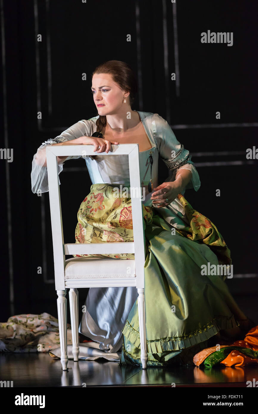 Leeds, UK. 1st February 2016. Opera North performing ‘Cosi Fan Tutte by ...