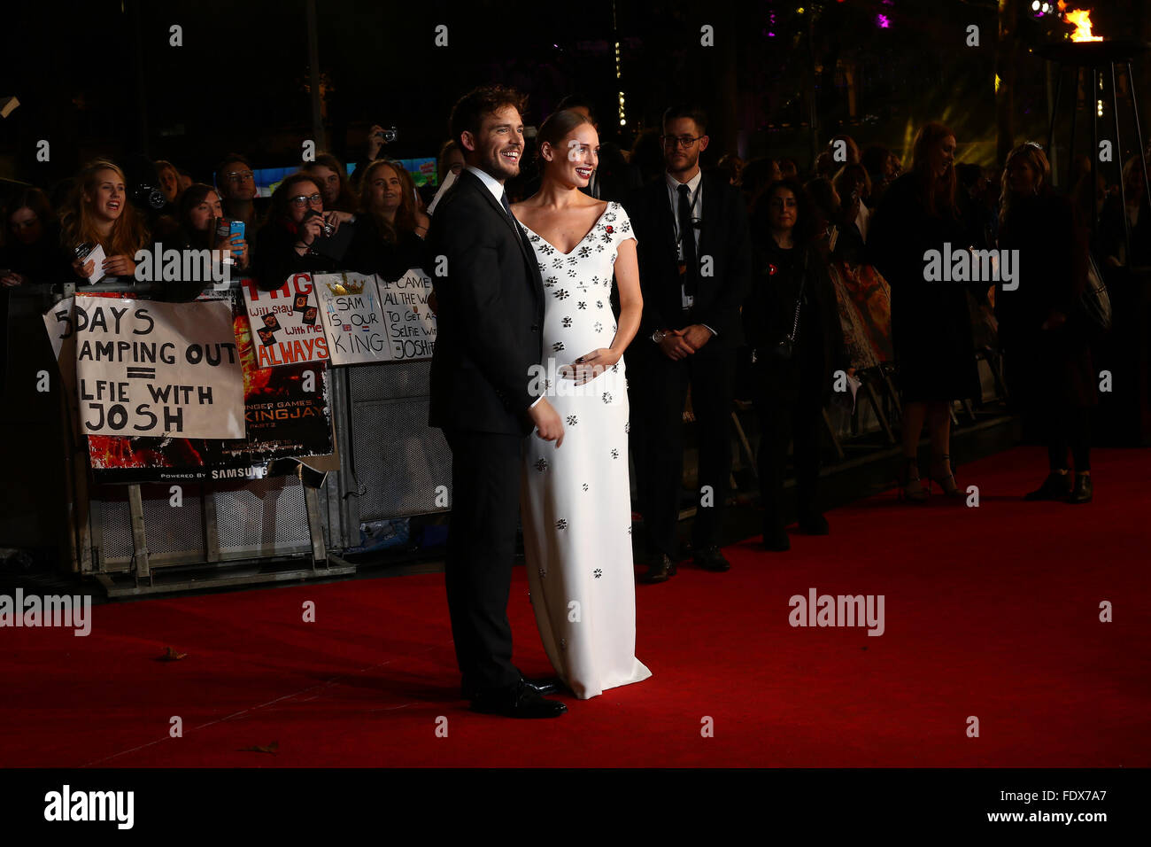 London, UK, 5th Nov 2015: Sam Claflin and Laura Haddock attend The ...