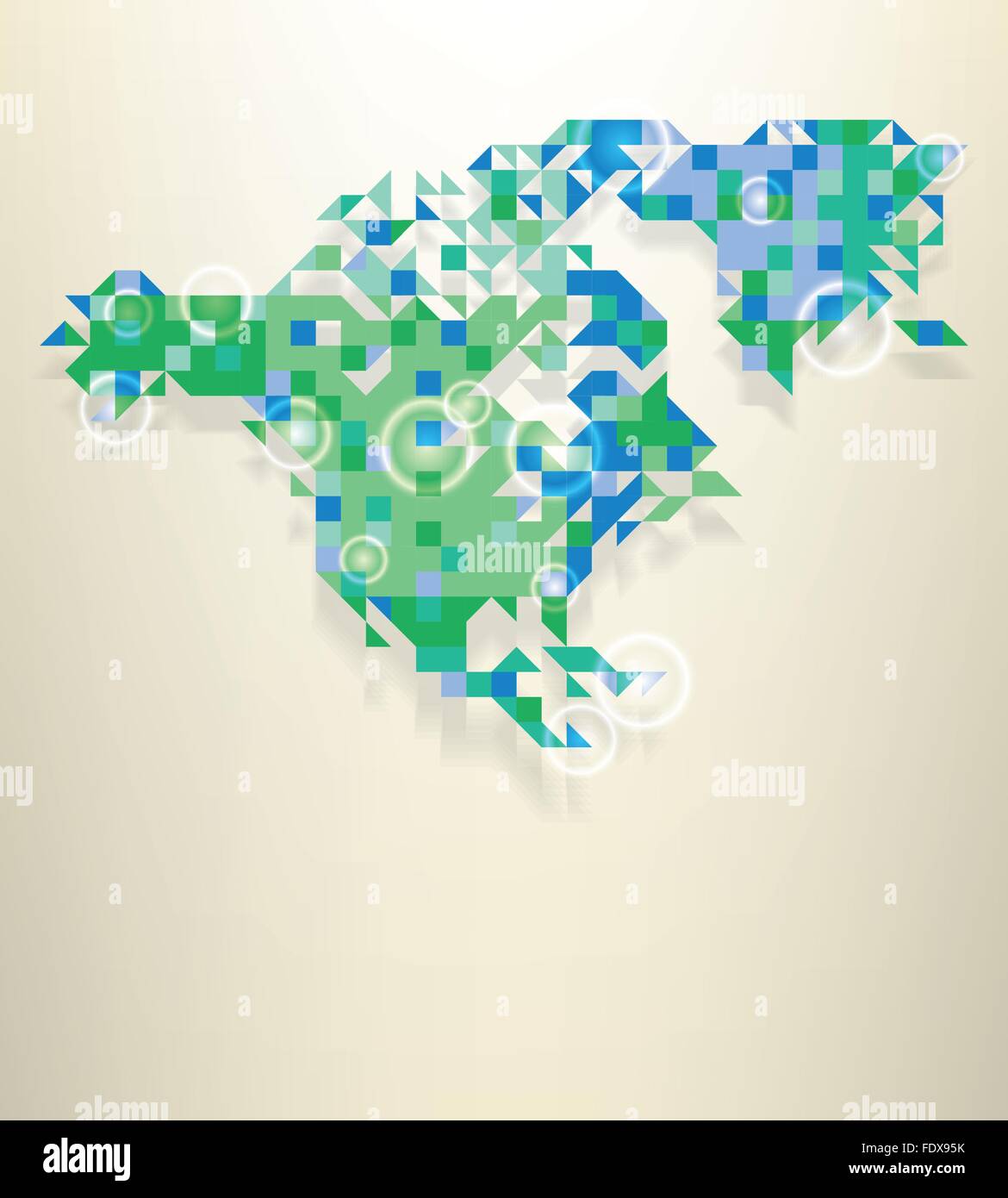 Blue map of the world with round white transparent rings overlay that ...