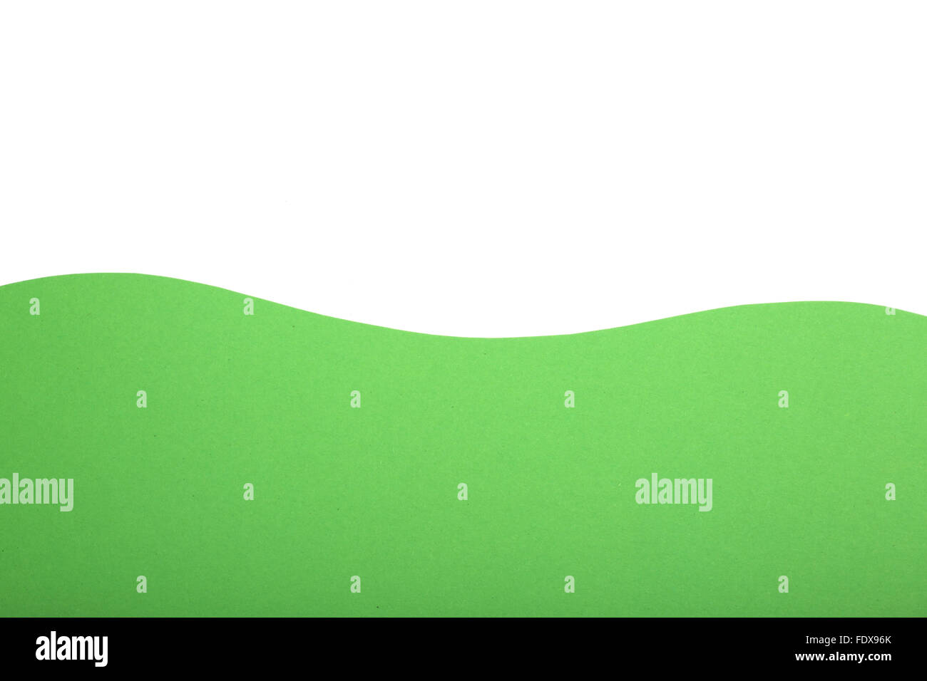 Green paper field isolated on white background, environment concept ...