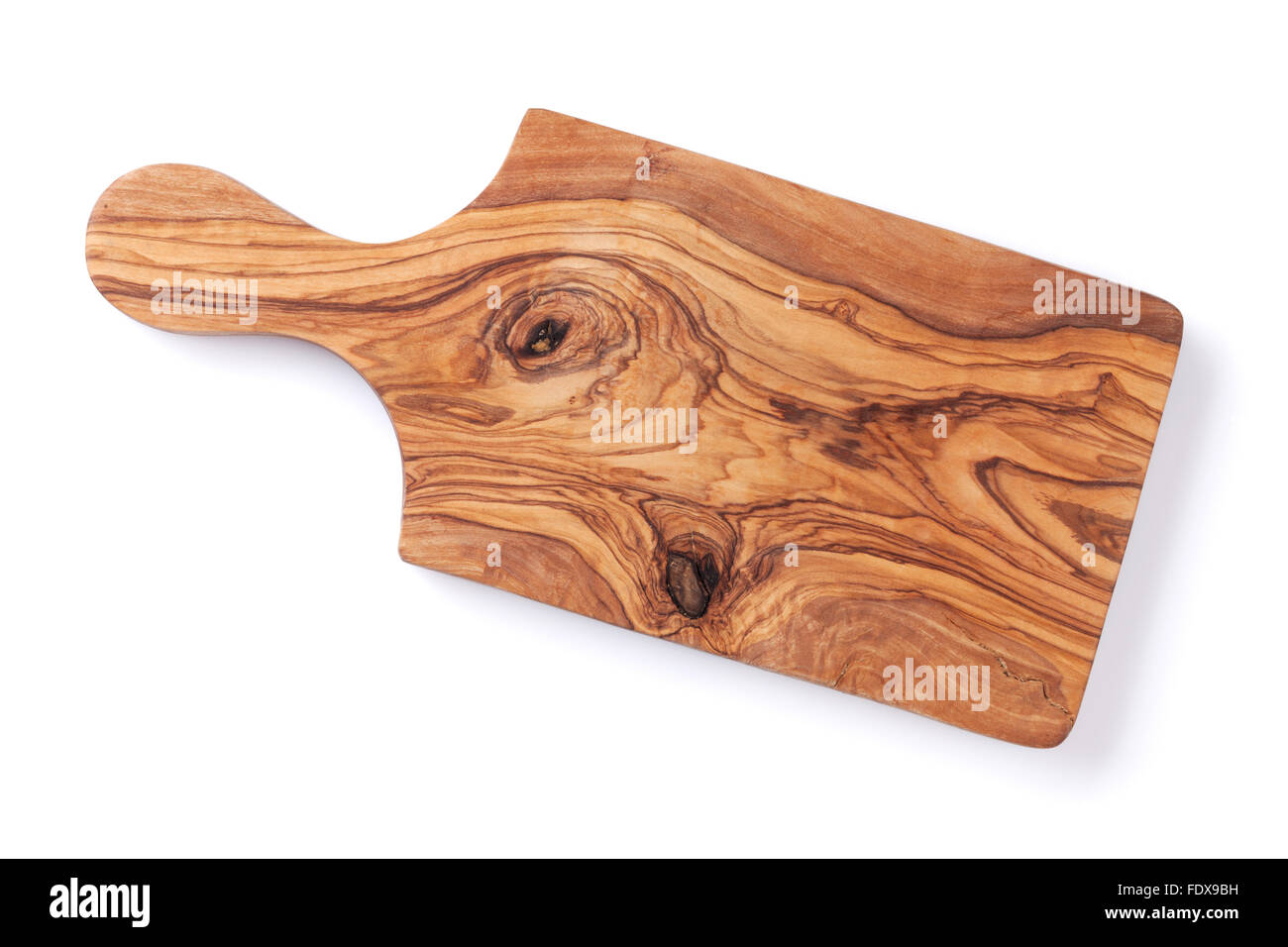 Cutting board. Top view. Isolated on white background Stock Photo - Alamy
