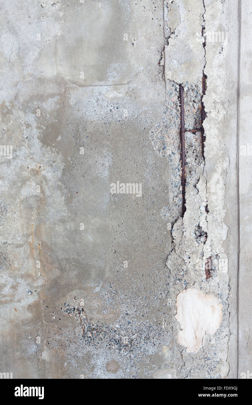 Broken concrete wall texture Stock Photo - Alamy