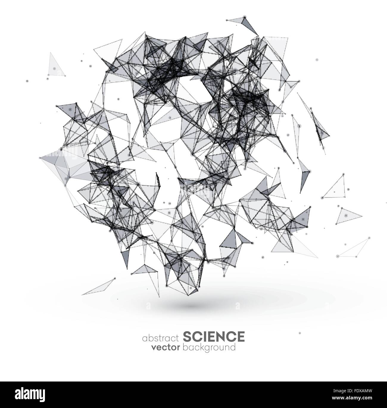 Abstract polygonal blue wireframe network Cut Out Stock Images ...