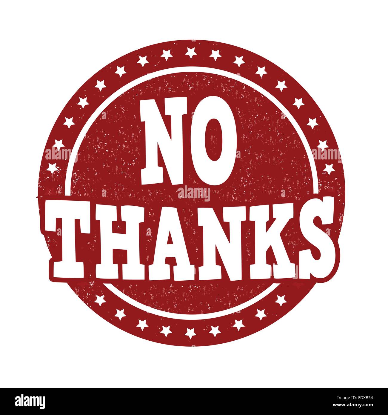 No thanks grunge rubber stamp on white background, vector illustration ...