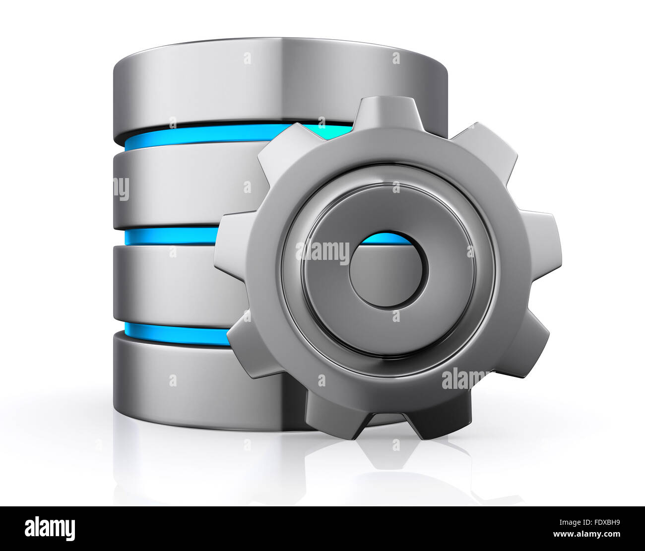 3d cloud icon and gear, database concept-cloud computing Stock Photo ...