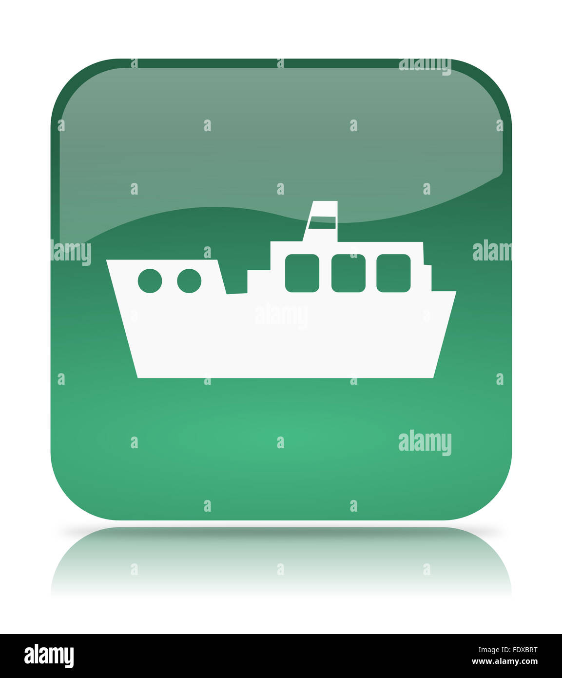 Blue Ship App Icon Illustration on White Background Stock Photo - Alamy
