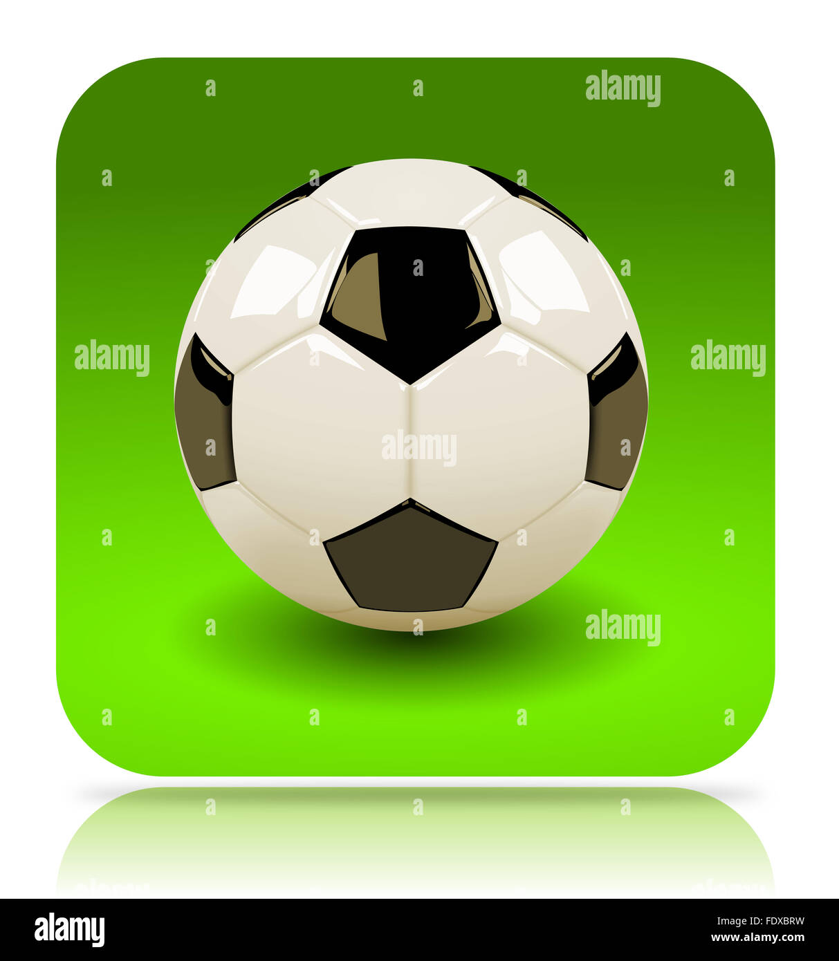 Soccer App Icon Illustration on White Background Stock Photo - Alamy