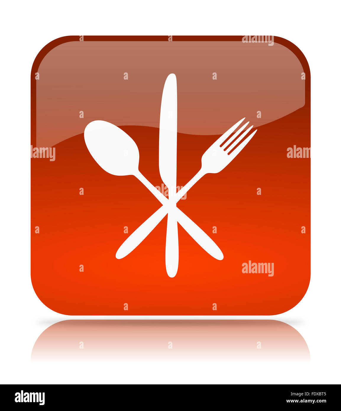 Orange Restaurant App Icon Illustration on White Background Stock Photo ...