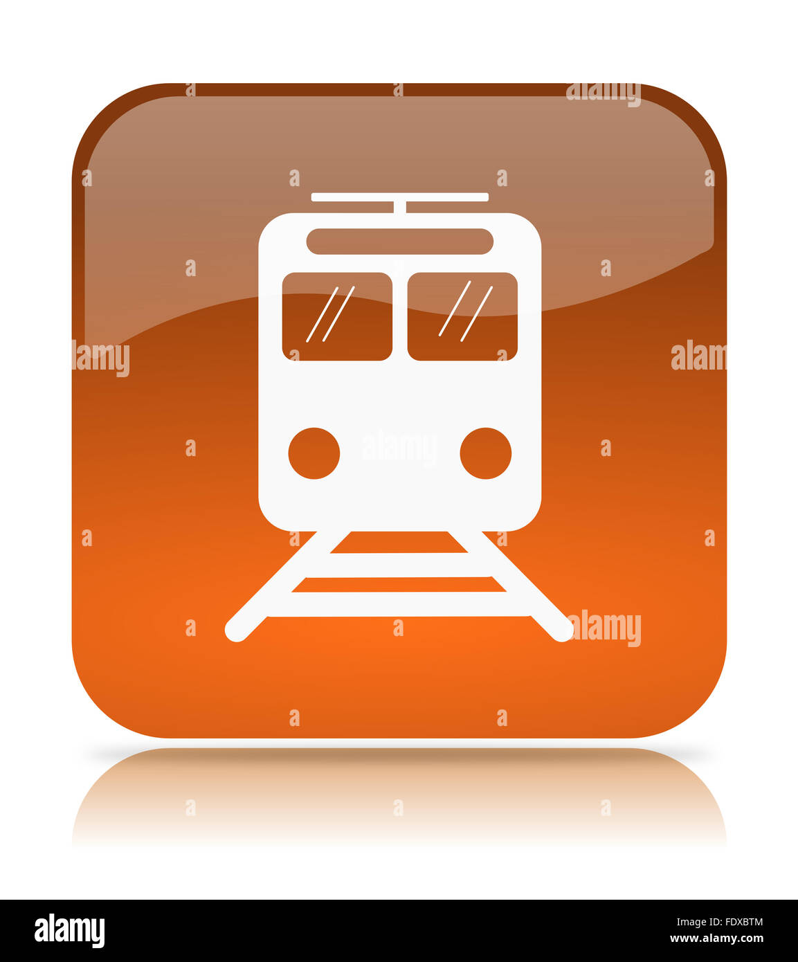 Orange Train App Icon Illustration on White Background Stock Photo - Alamy