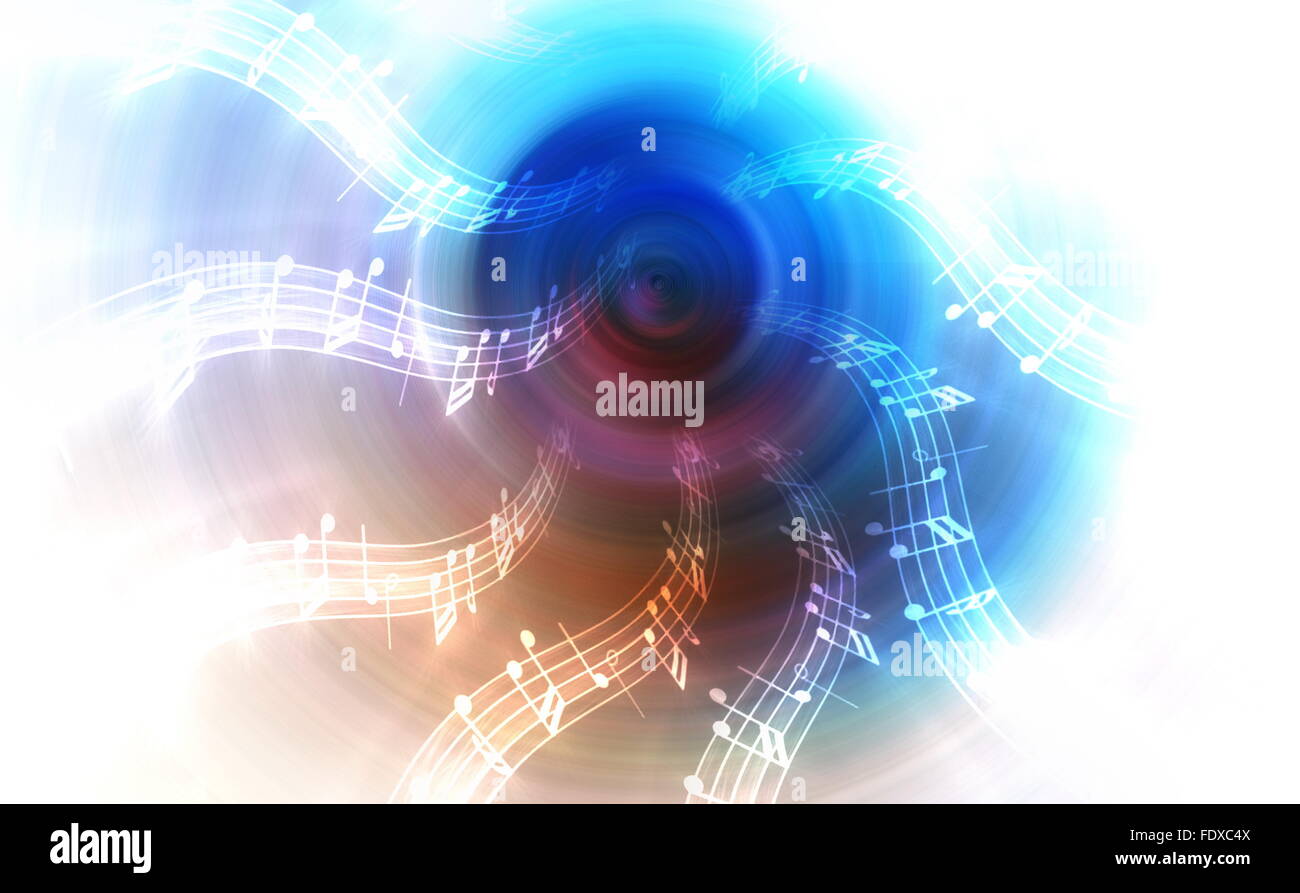 silhouette of music Audio Speaker and note, abstract background, Light ...