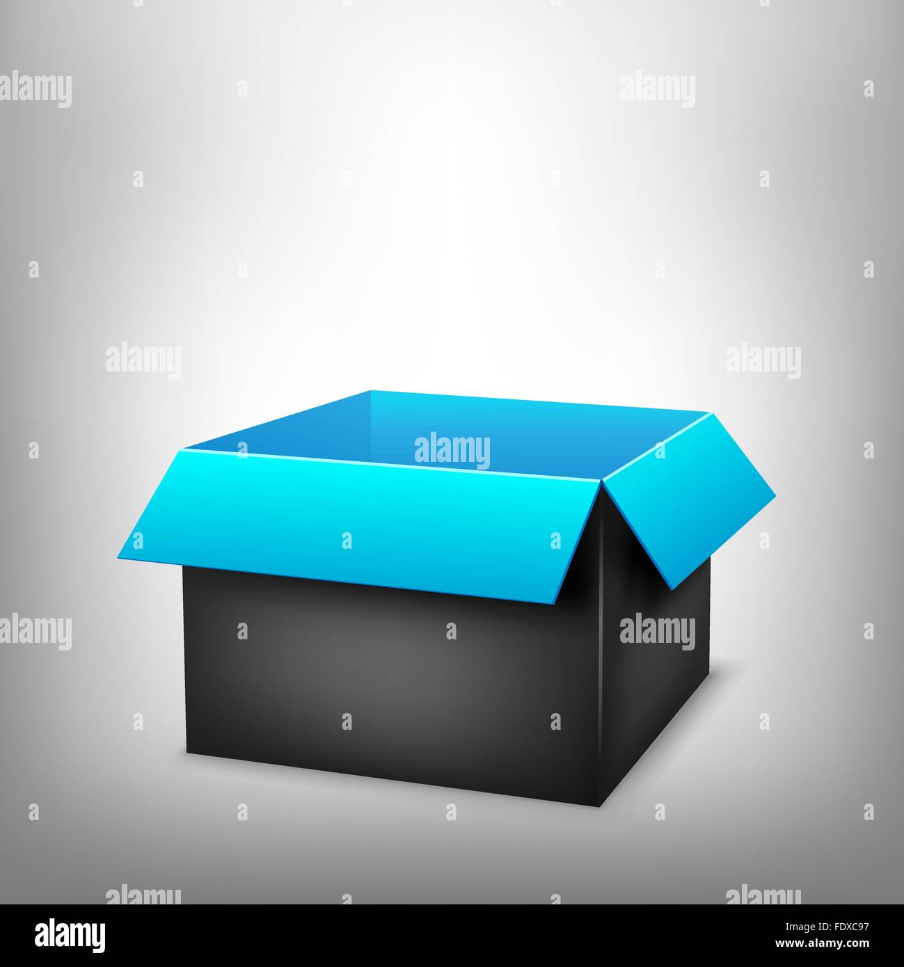 3D black blue box Stock Vector Image & Art - Alamy