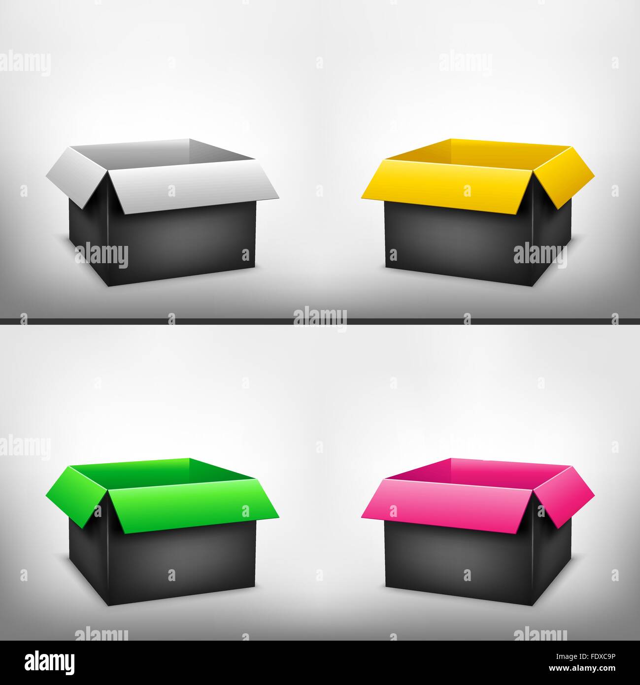 3D black multicolored box Stock Vector Image & Art - Alamy