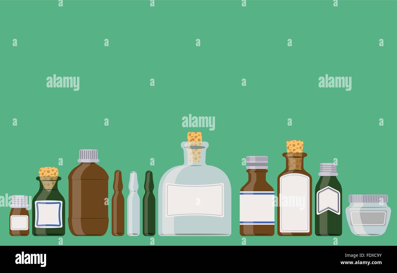 Collection cosmetic bottles on Stock Vector Images - Alamy