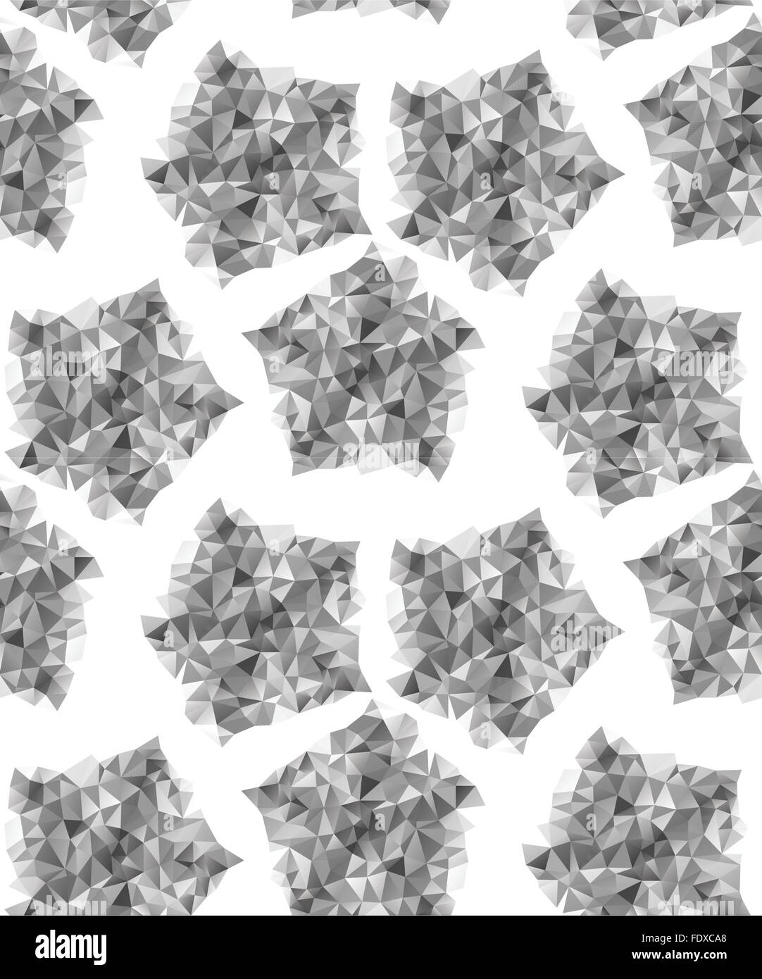 Seamless pattern with pentagonal shapes snowflake style Stock Vector ...